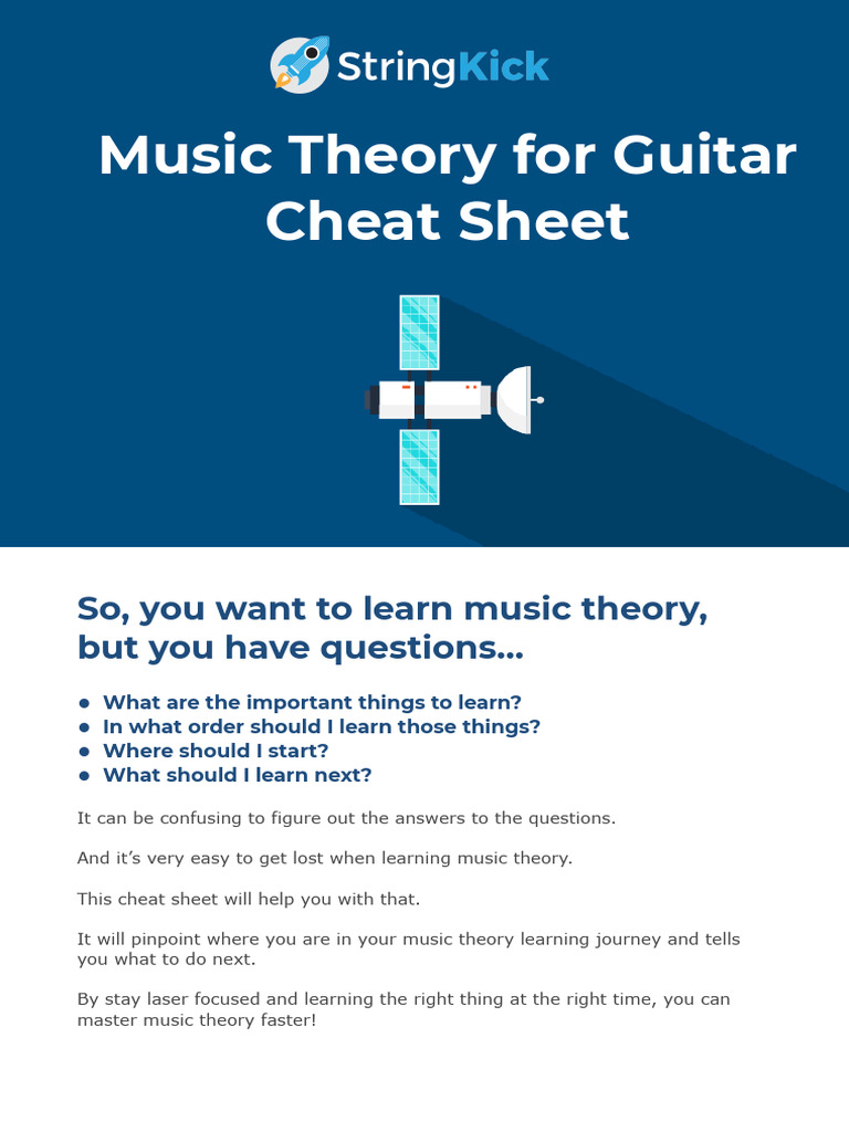 Music Theory Learning Cheat Sheet | PDF | Chord (Music) | Interval (Music)