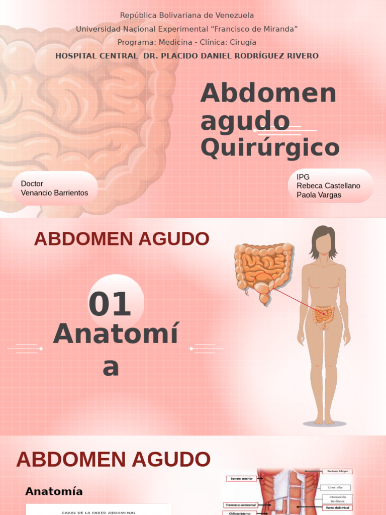 Abdomen Agudo Quirúrgico | PDF | Abdomen | Dolor