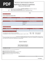 PD 3 Pension Refund Application Form | PDF
