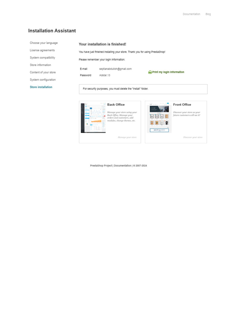 PrestaShop Store Installation Guide | PDF
