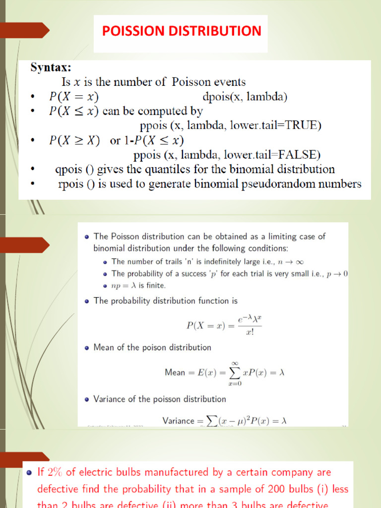 7-Poisson Distribution-14-03-2024 | PDF