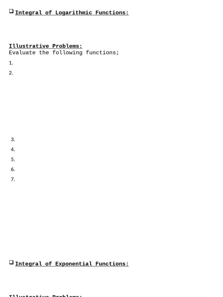 LOGARITHMIC & EXPONENTIAL FUNCTIONS | PDF