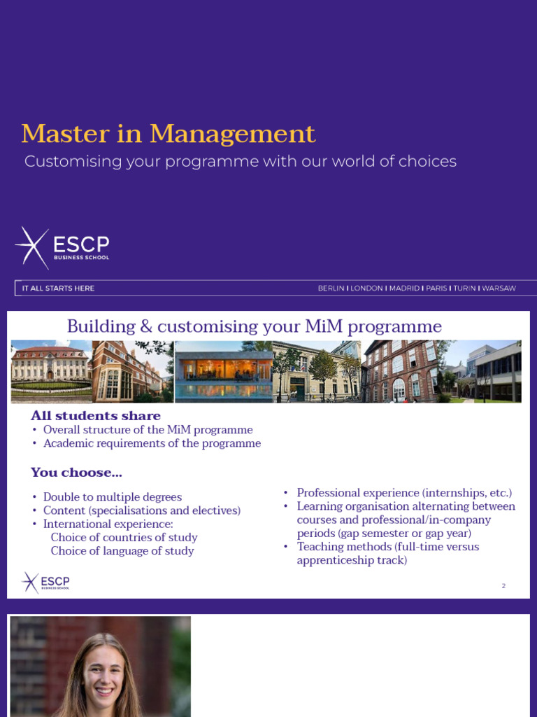 Customising Your Master in Management | PDF | Master Of Science