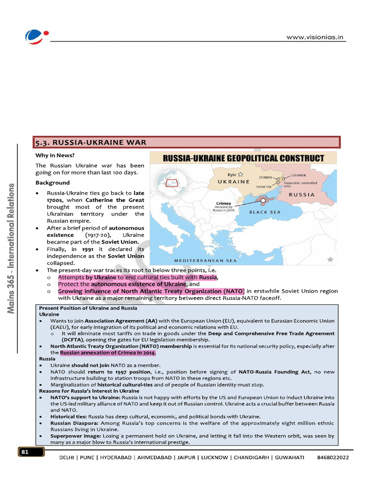 Russia-Ukraine War | PDF