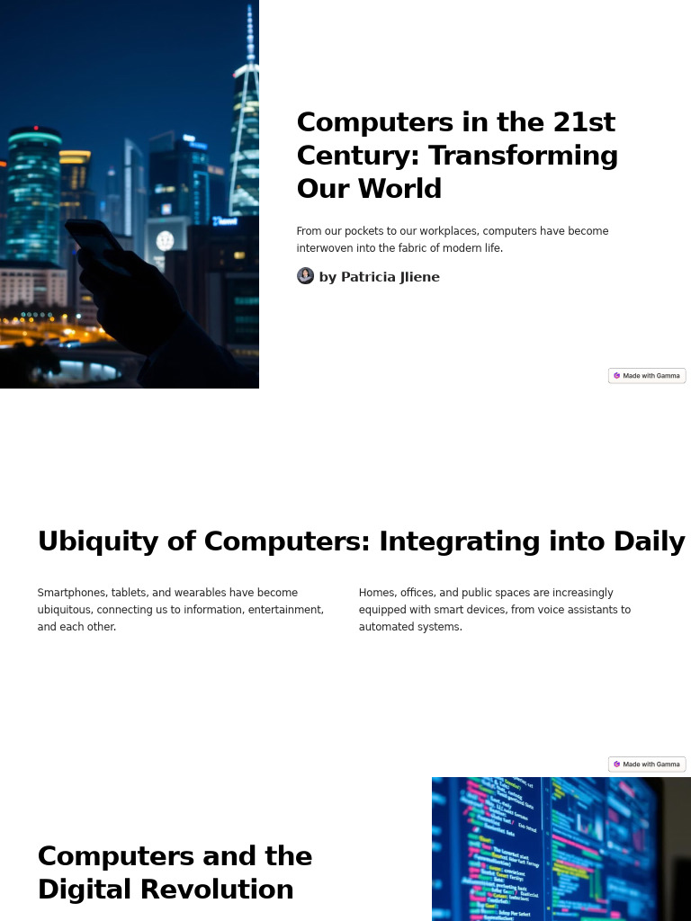 Computers in The 21st Century Transforming Our World | PDF | Artificial ...