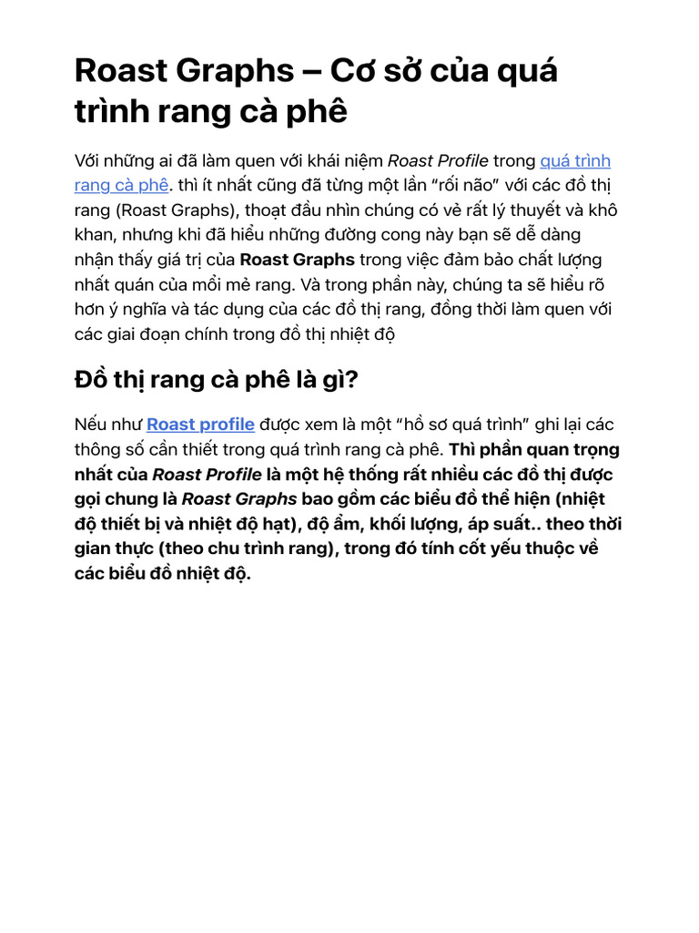 Roast Graphs - Cơ S C A Quá Trình Rang Cà Phê | PDF