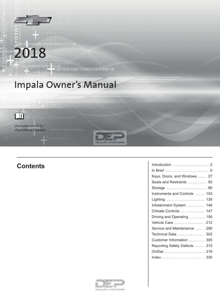 2018 Impala | PDF | Automotive Industry | Vehicles