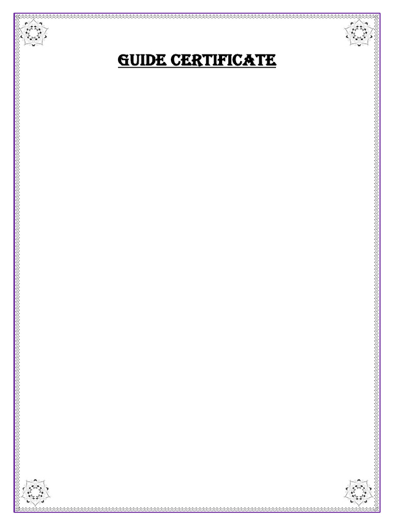 Universal Certificate Acknowledgement Blank | PDF