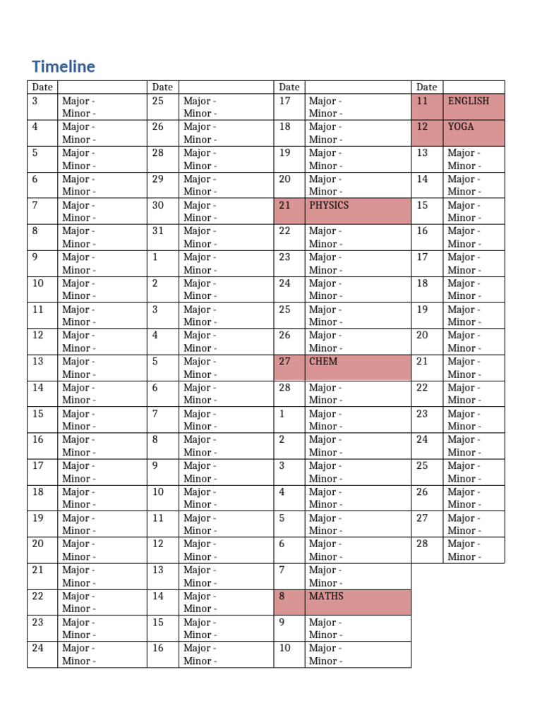 Timeline Template | PDF