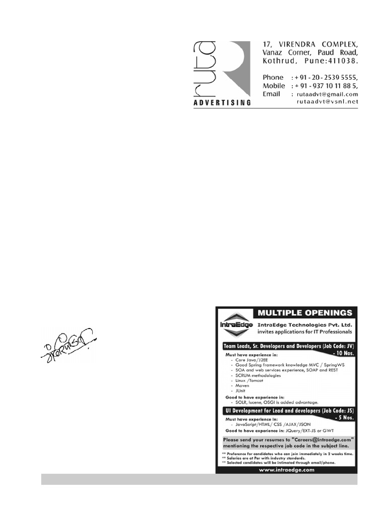 IntraEdge Appointment Ad Release Order | PDF