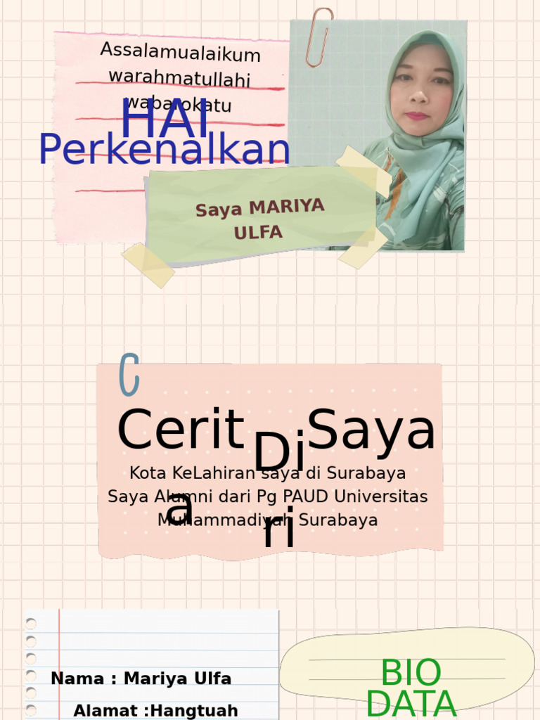 Profil Guru RA Al Ghozali -Mariya Ulfa | PDF