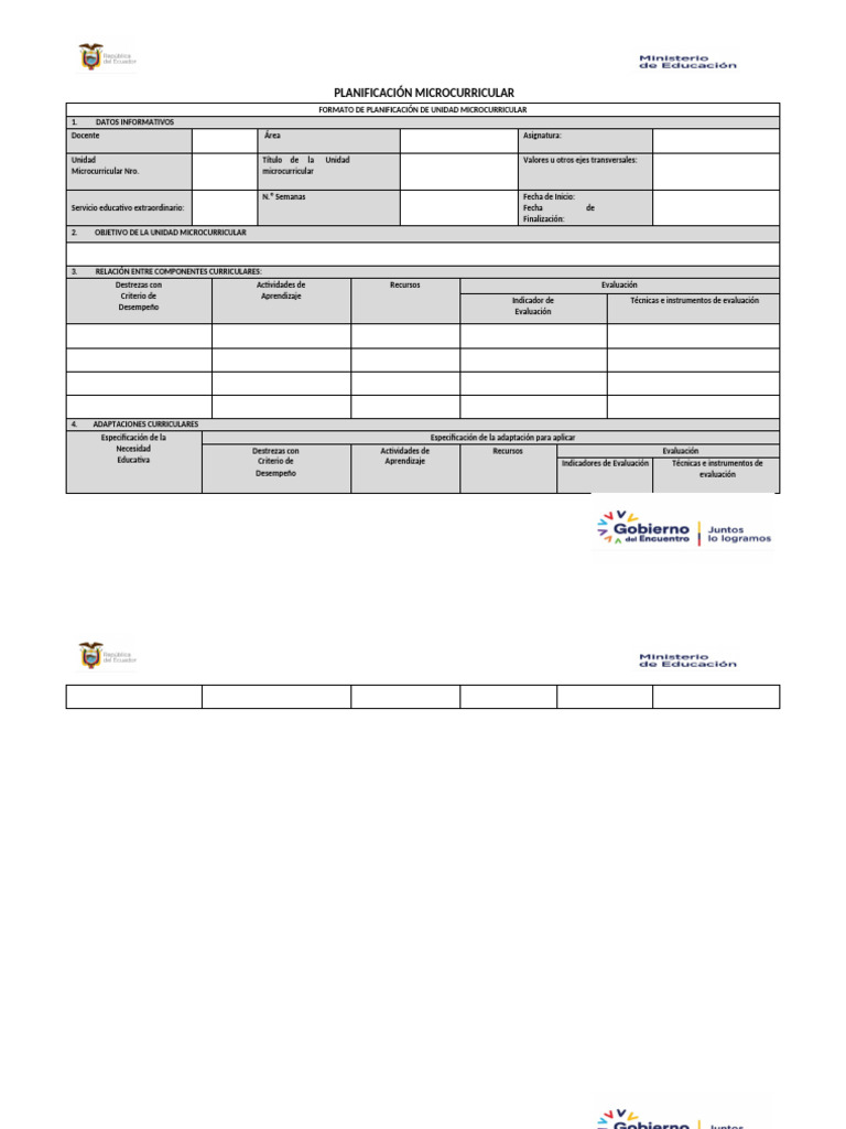 Planificación Microcurricular Pdf