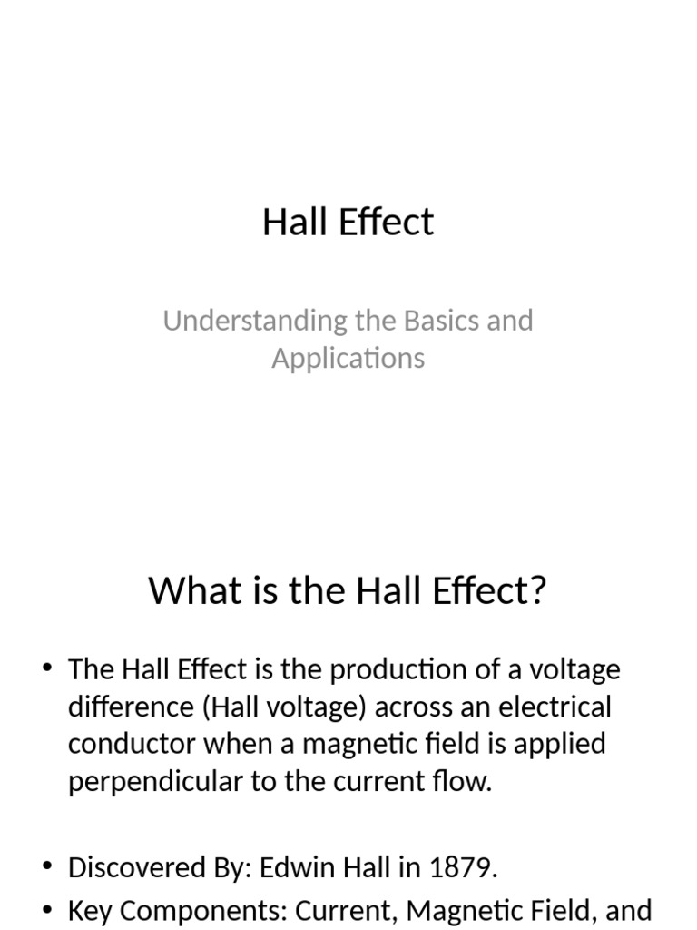 Hall Effect Presentation | PDF