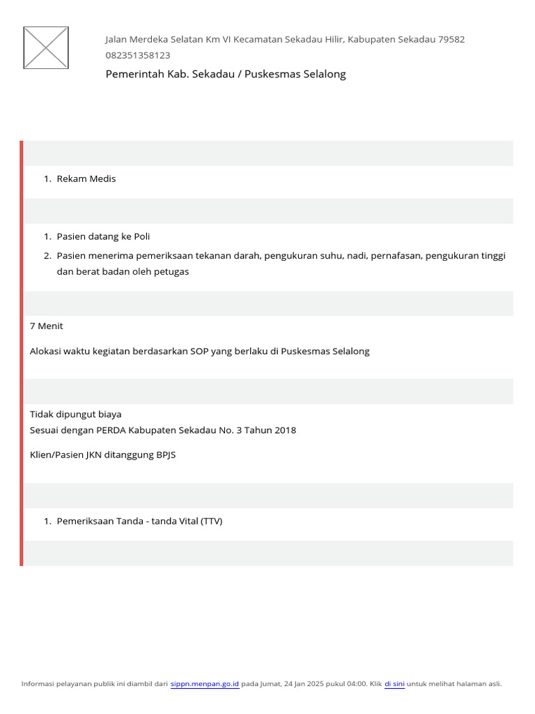 Unduh Standar Pelayanan - Pemeriksaan Tanda - Tanda Vital (TTV) | PDF
