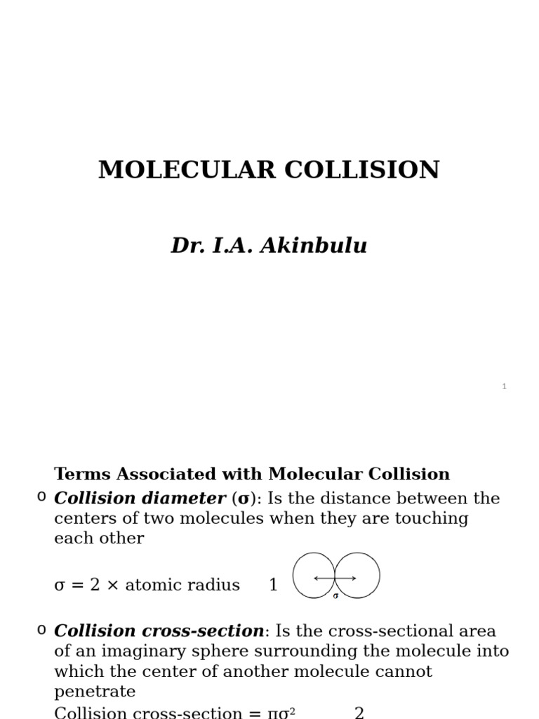 MOLECULAR COLLISION | PDF