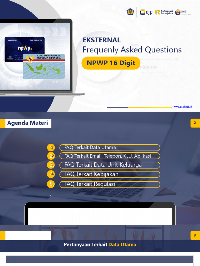 FAQ Validasi NIK-NPWP Pajak | PDF