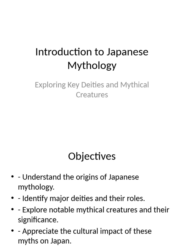 Japanese Mythology: Deities and Creatures | PDF