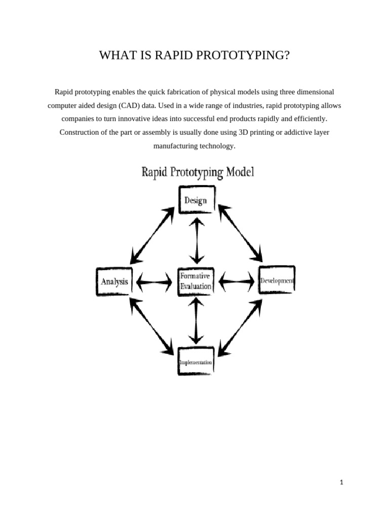 Overview of Rapid Prototyping Methods | PDF | Secondary Sector Of The ...