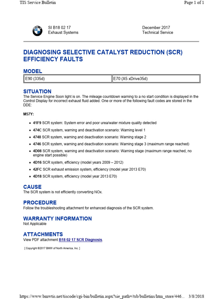 BMW SCR系统服务手册 | PDF | N Ox | Air Pollution