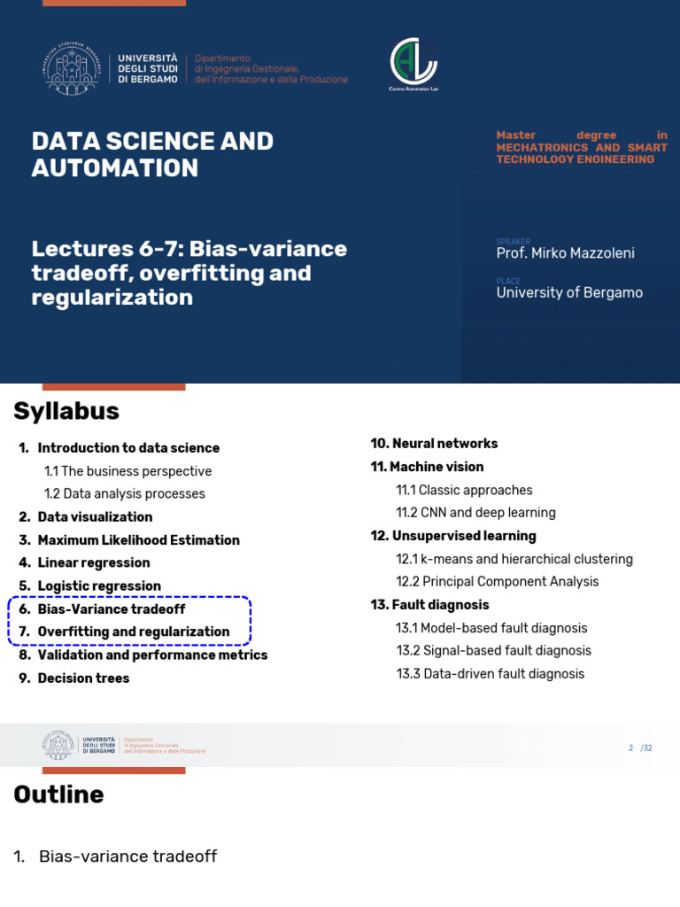 DL-Lec 2 - Bias-Variance-Tradeoff | PDF | Algorithms | Data Analysis