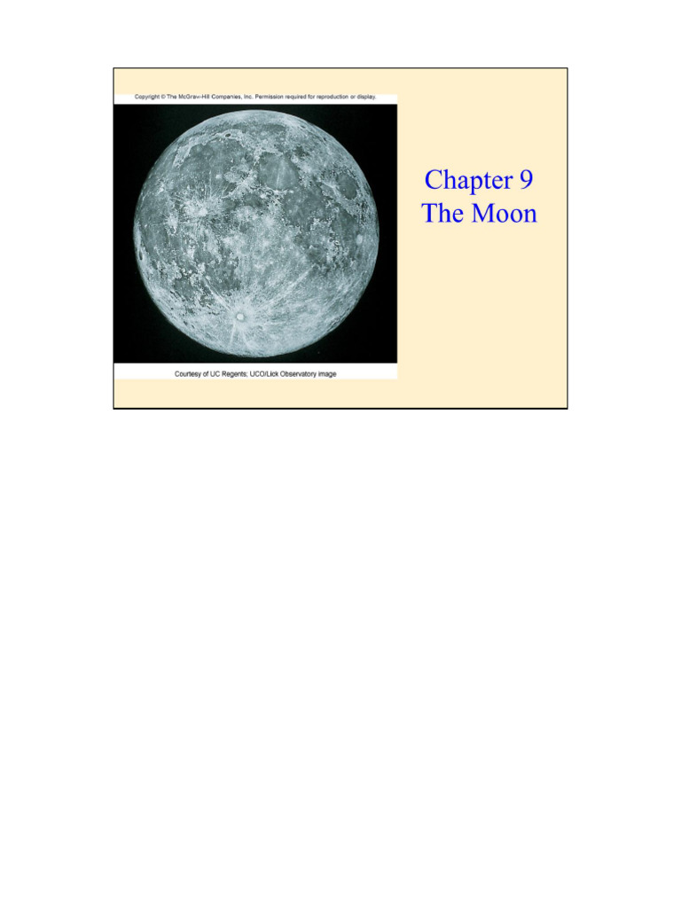 Chapter 9 The Moon | PDF | Tide | Moon