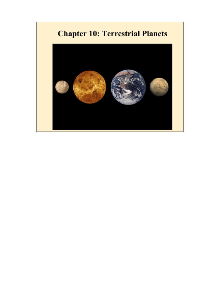 Chapter 10 Terrestrial Planets-1 | PDF | Venus | Mars