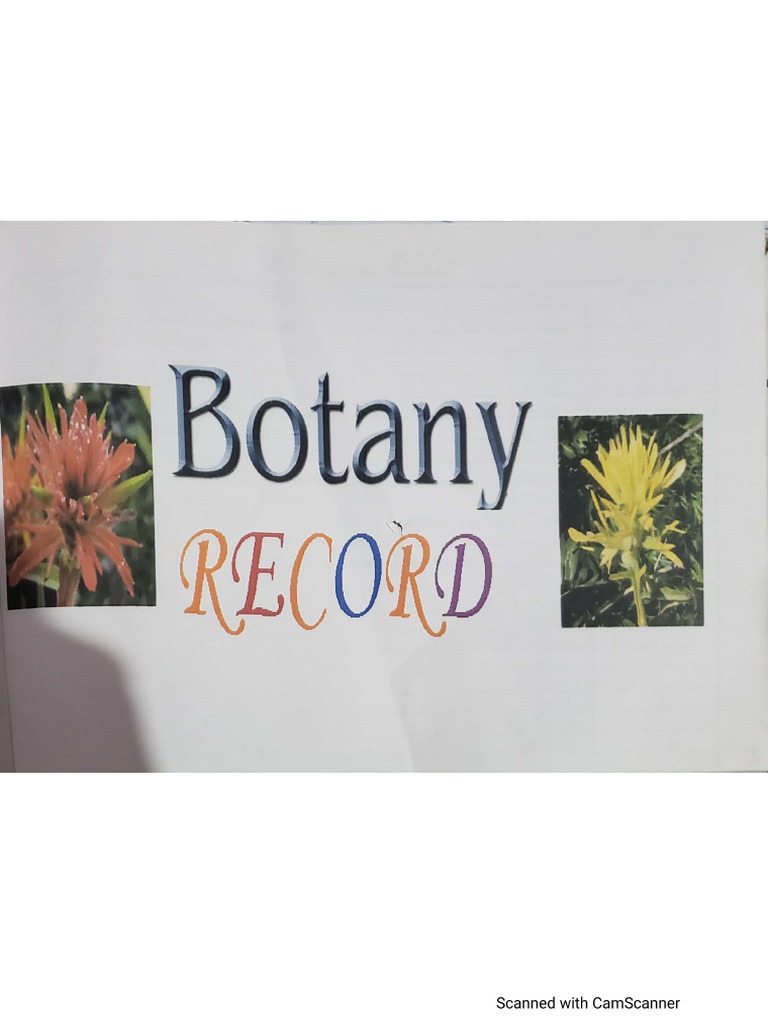 Botany Record 2nd Yr | PDF