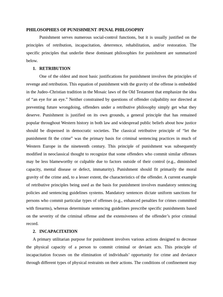 Murga Punishment Philosophy Overview | PDF | Punishments | Crimes