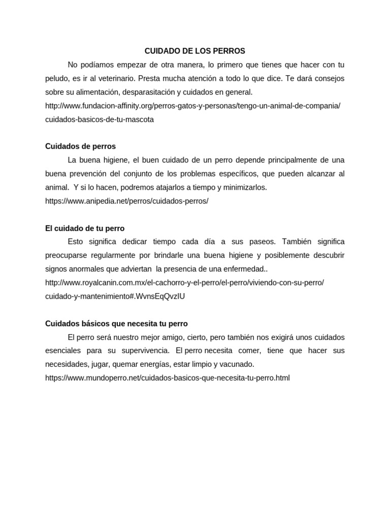 Cuidado de Los Perros I | PDF | Perros