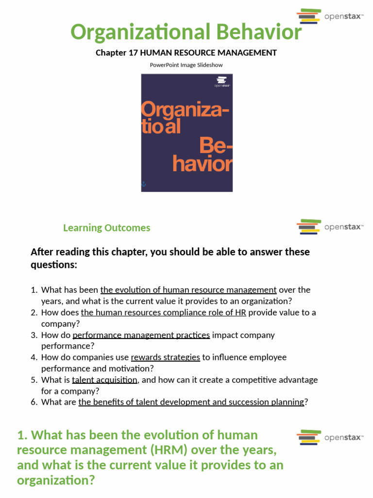 17HRM Organizational Behavior With Video-PPT-Ch 17 | PDF | Human Resource Management | Employment