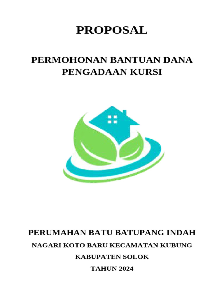 Proposal Bantuan Dana Pengadaan Kursi | PDF