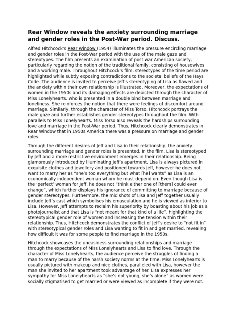 Essay | PDF | Gender Role | Stereotypes