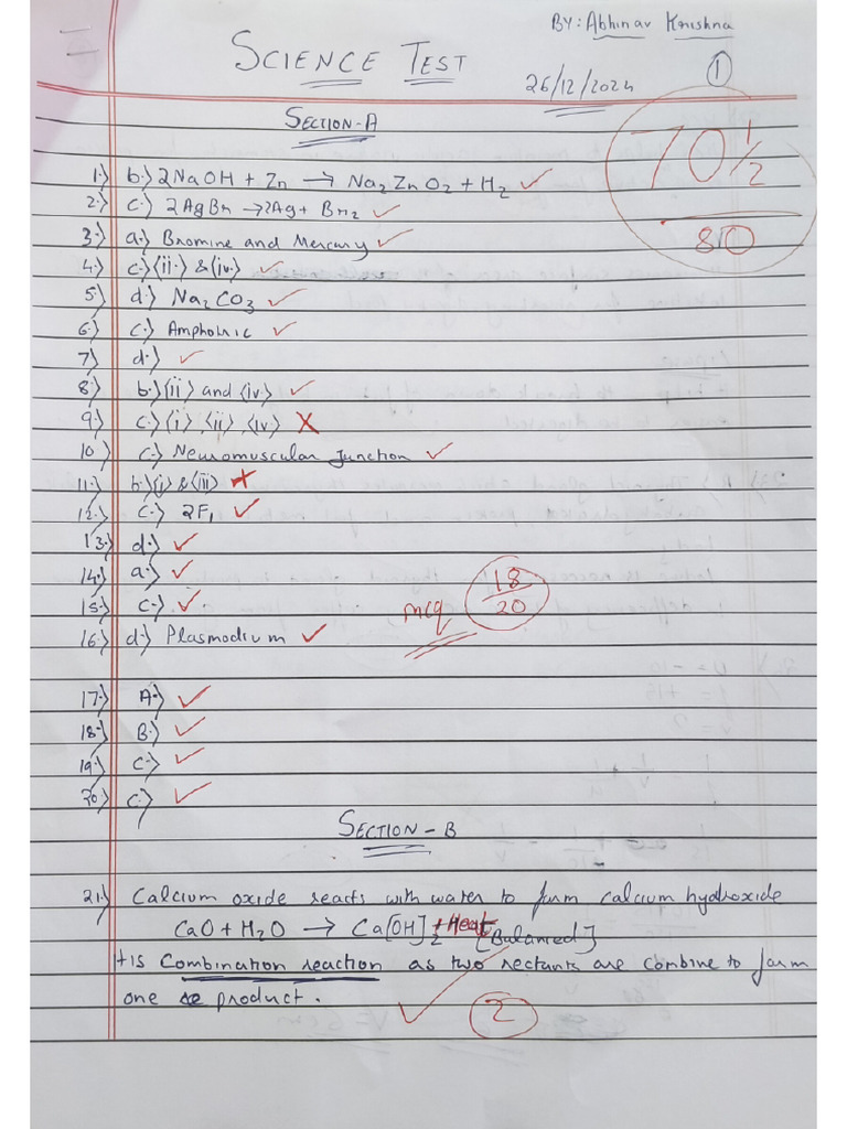Abhinav Krishna Roll No 3 Class Xb | PDF