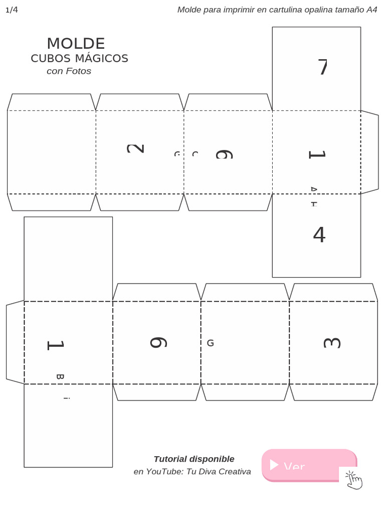 MOLDE - Cubo Mágico Con Fotos | PDF