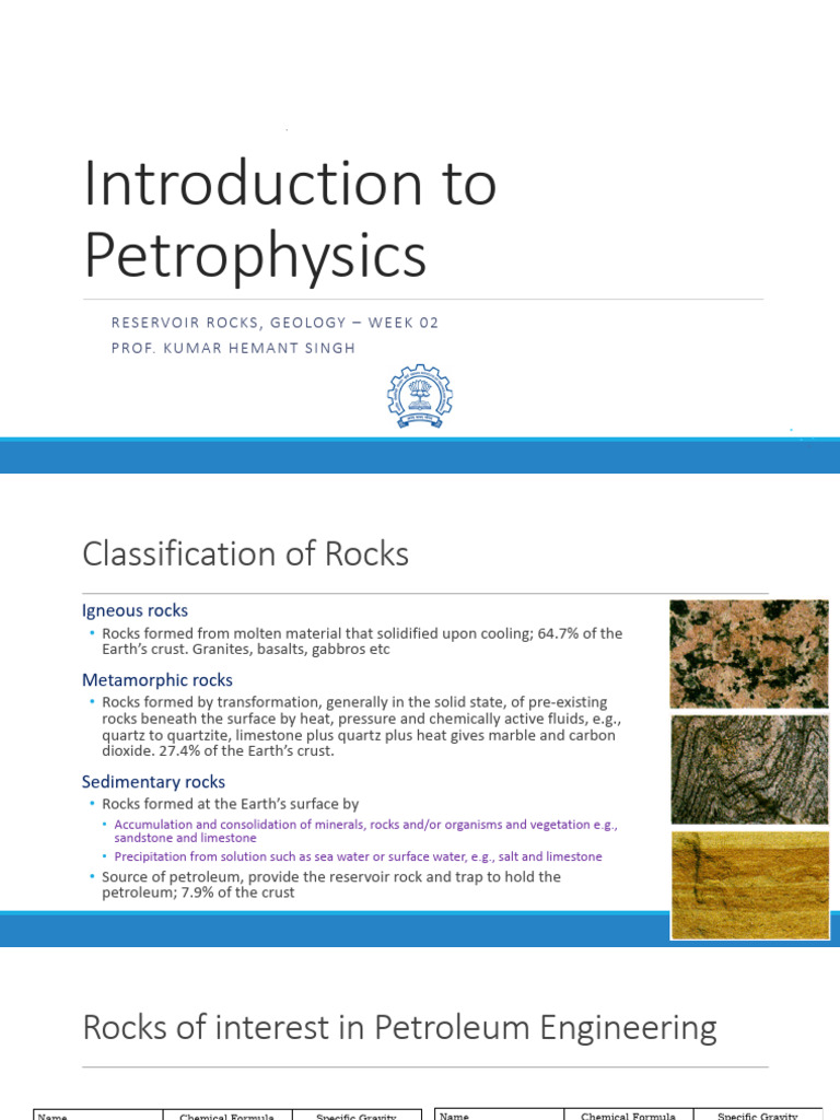 Lecture01 Petro Introduction Basics Week02 | PDF | Limestone | Sandstone