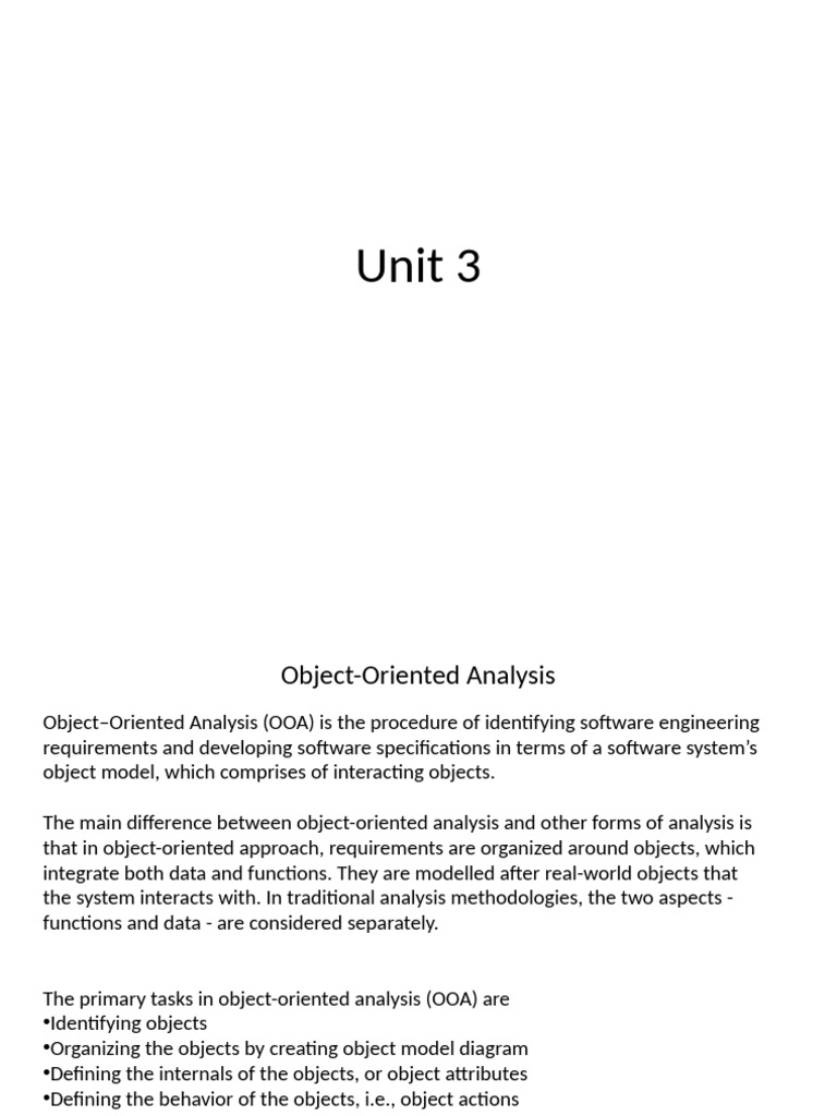 Unit 3 OOSD | PDF | Computer Engineering | Systems Architecture
