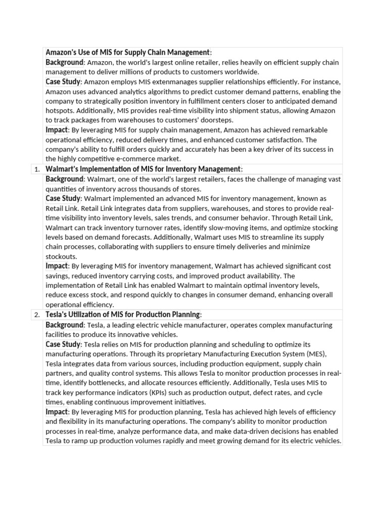 Amazon | PDF | Supply Chain | Supply Chain Management