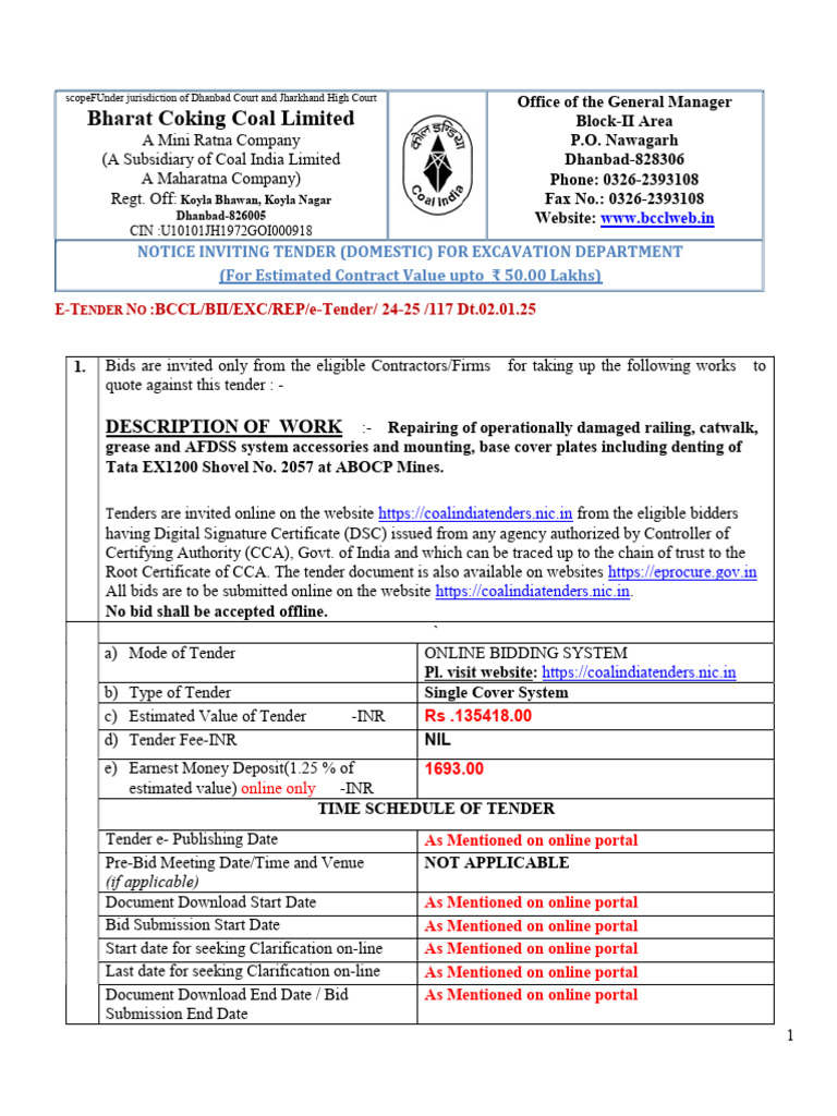 Tendernotice_1 (10) | PDF | Joint Venture | Taxes