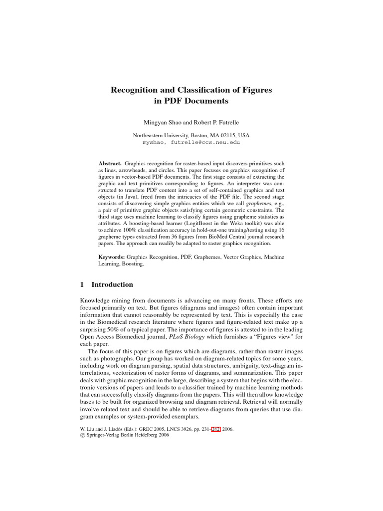 Recognition and Classification of Figures in PDF Documents | PDF ...