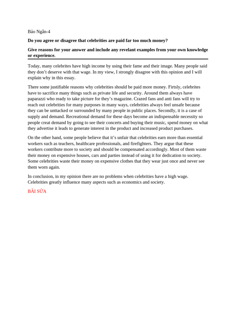 Should Celebrities Earn High Salaries? | PDF