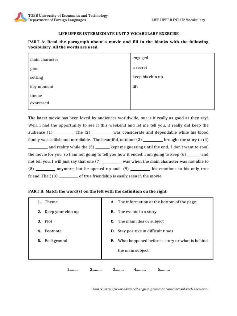 U2 Vocabulary | PDF | Question | Vocabulary