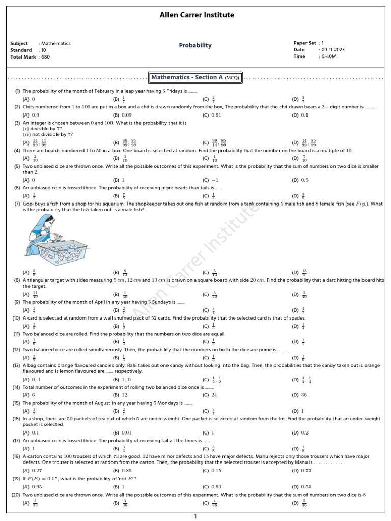 Probability-1 | PDF | Probability | Dice