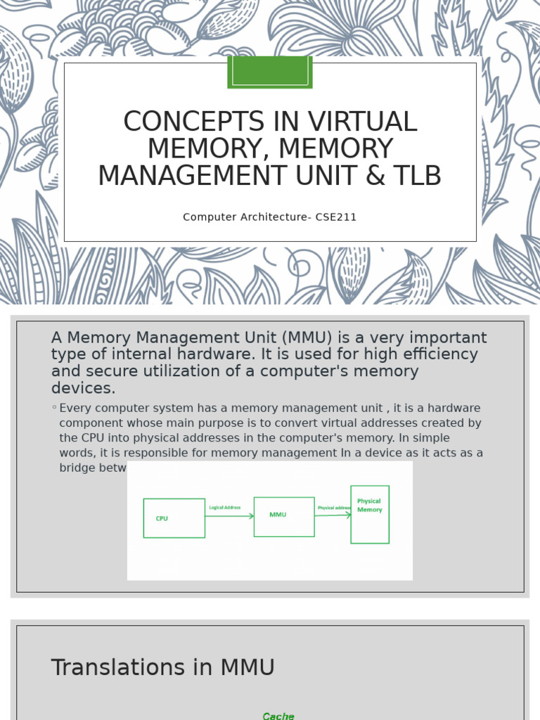 TLB MMU Virtual Memory | PDF | Computer Data Storage | Computer Memory