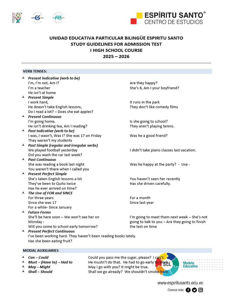 High School Admission Test Study Guide | PDF | Linguistics | Linguistic ...