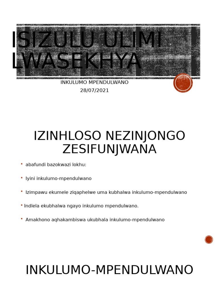 Inkulumo-Mpendulwano Themu 3 | PDF