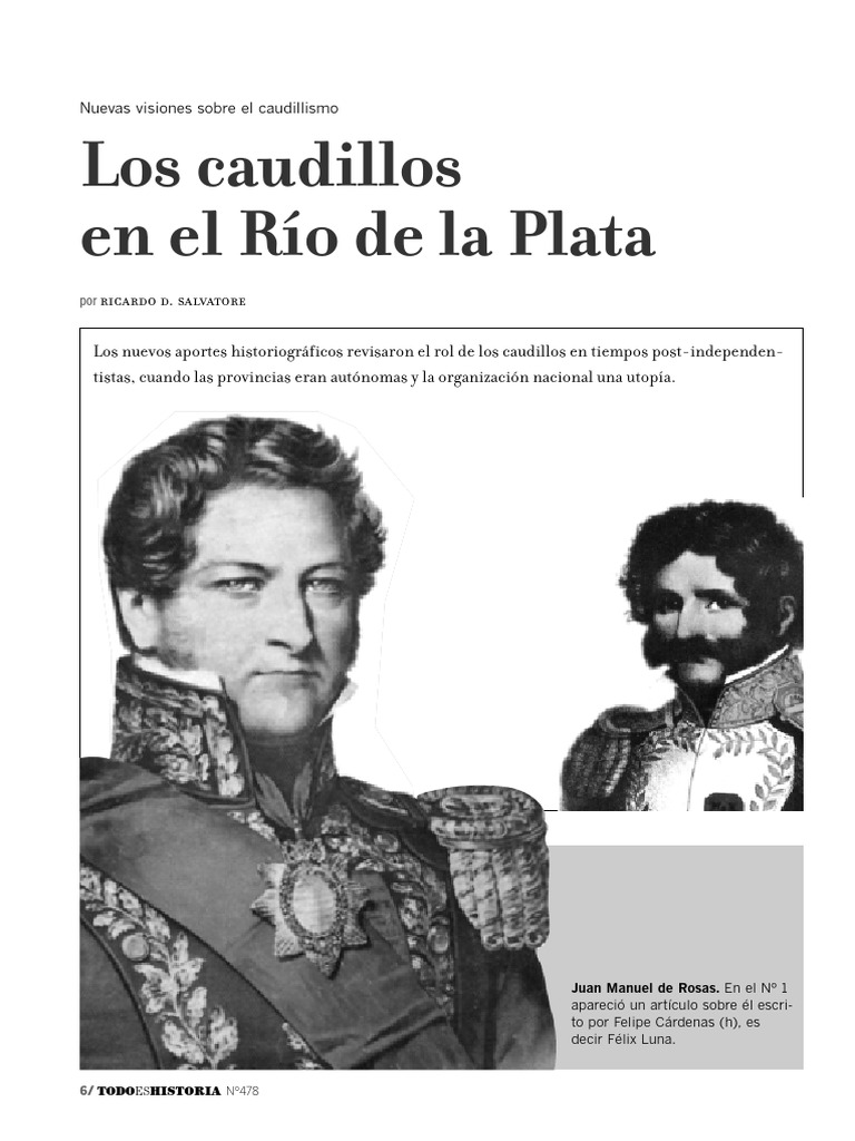 Los Caudillos Del R de La Plata | PDF | Nación | Estado (política)