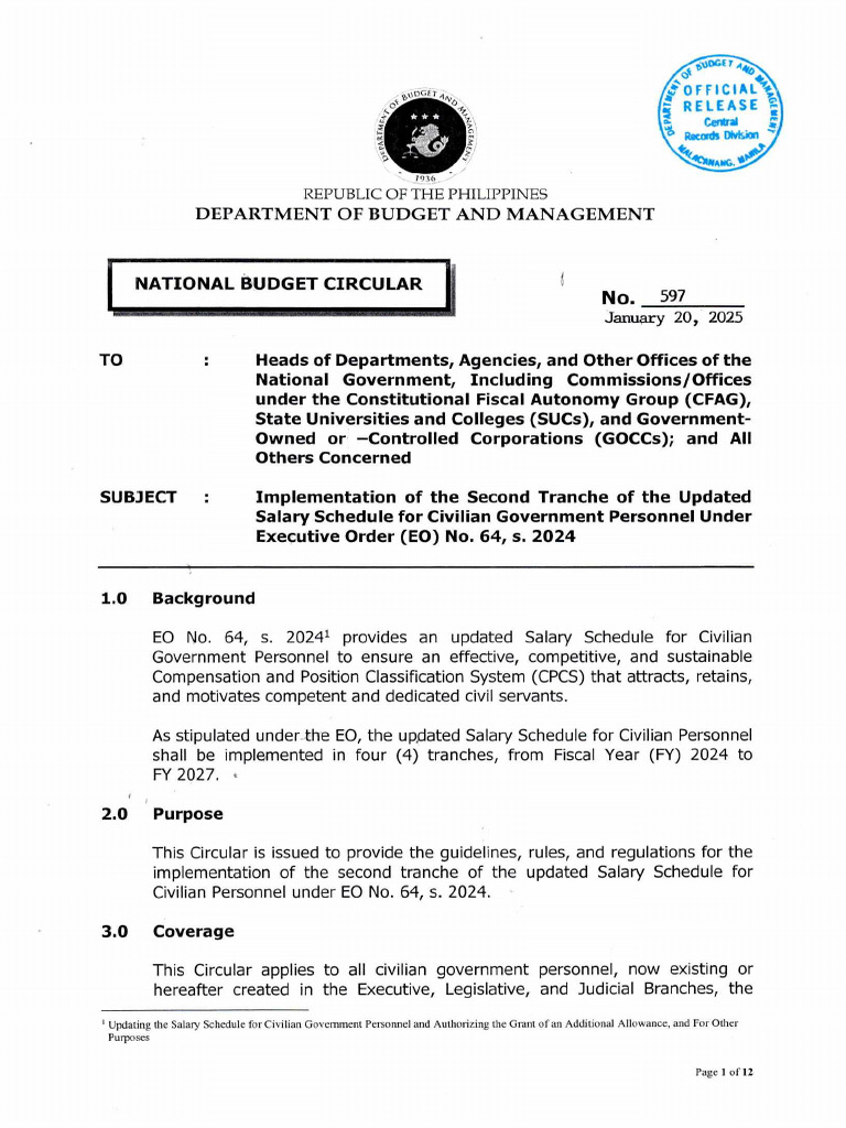 NBC-No.-597 | PDF | Salary | Government