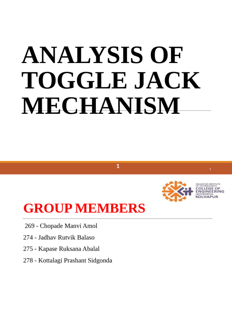 Kom Synopsis - Toggle Jack | PDF