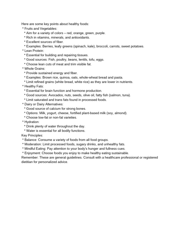 Healthy Foods | PDF