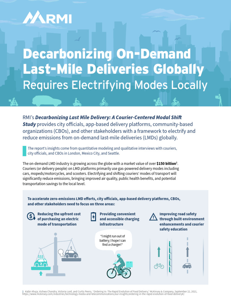 Electrifying Last-Mile Deliveries Globally | PDF | Climate Change ...